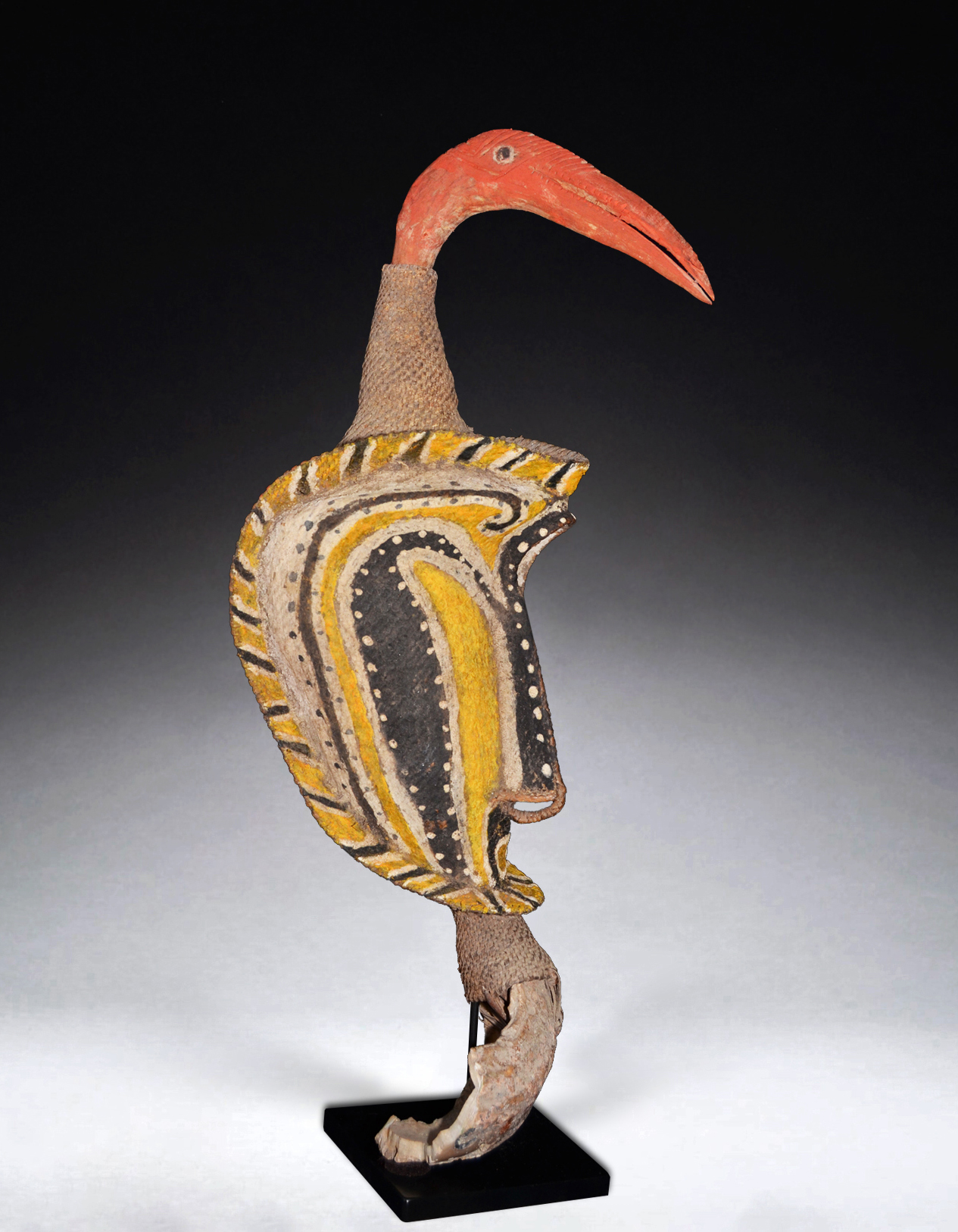 A Superb New Guinea Talipun Woven Bride Price Mask Yangoru Area East ...